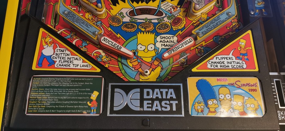 Pinball Card Instructions Simpsons Data East | eBay