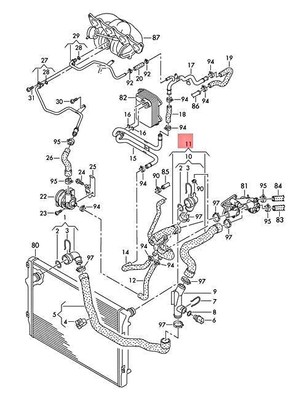 Genuine VW Tiguan 5N1 5N2 Coolant Hose With Quick Release Coupling ...