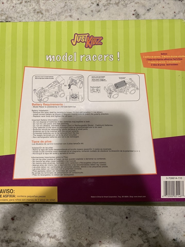 Just Kidz Model Racers Build Your Own 2 Cars 4 Wheel Drive Kmart | eBay