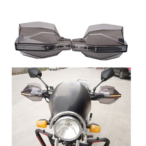2PCS Motorcycle Smoke Hand Guard Handguard With LED Turn Signal Light ...