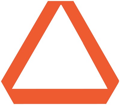 ORANGE CAUTION TRIANGLE DECAL FOR VEHICLES | eBay