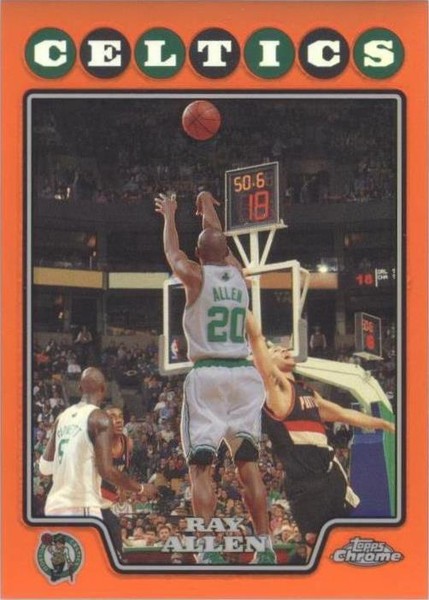 2008-09 Topps Chrome - Orange Refractor #20 Ray Allen /499 for sale ...