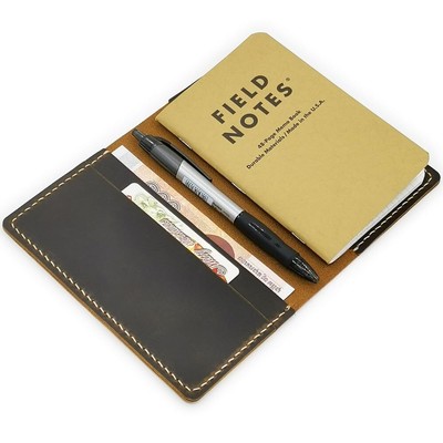 Field Notebook Cover Handcrafted Vintage Genuine Leather Pocket ...