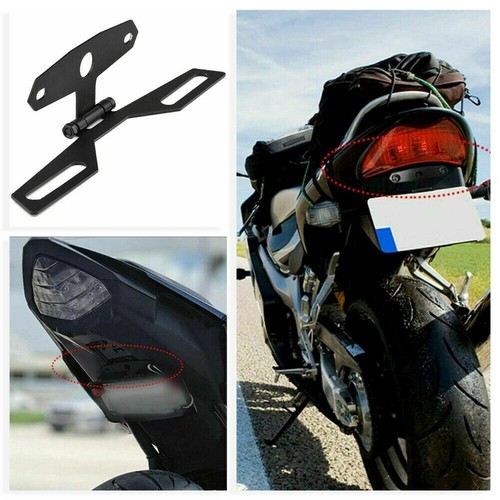 Universal Motorcycle Motorbike Tail Rear License Plate Bracket Holder ...