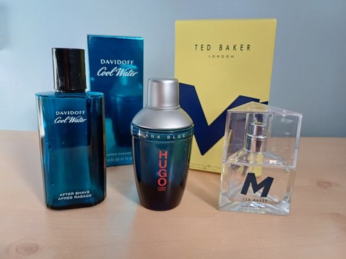 Empty Davidoff Cool Water, Hugo Boss Dark Blue & Ted Baker Fragrance ...