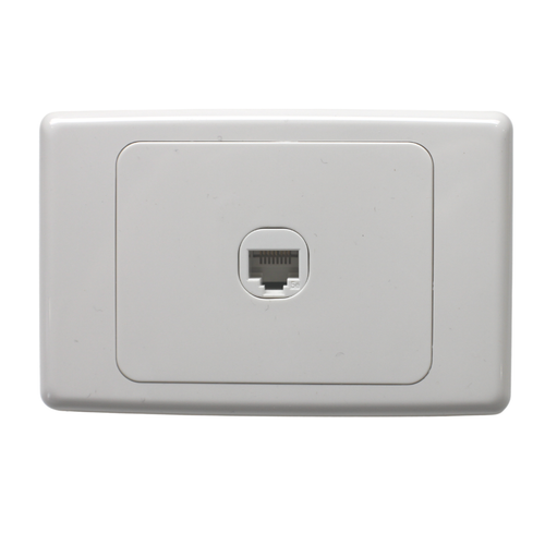 Single Gang 1 Port Wall Plate outlet Clipsal Style RJ45 Cat 6 Data ...
