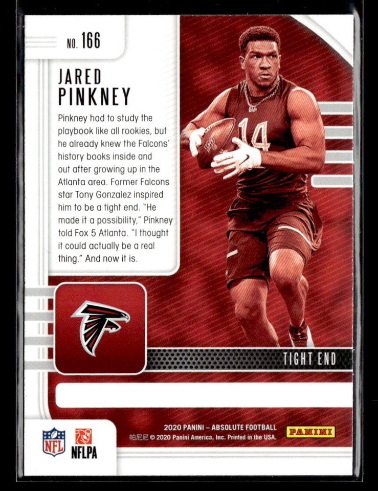 2020 Panini Absolute #166 Jared Pinkney Retail Rookie Card Atlanta ...