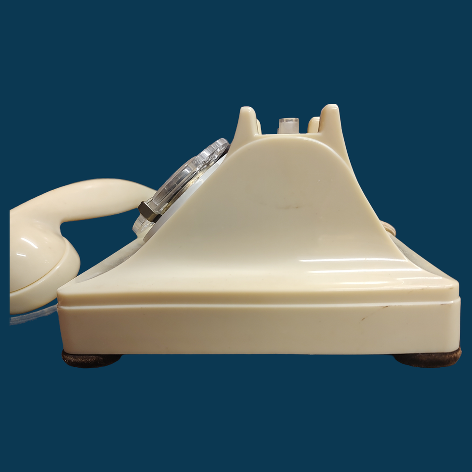 Western Electric Ivory Model 302 Telephone 1950's Art-Deco working | eBay
