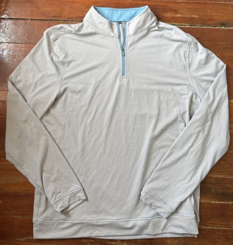 Southern Tide Mens XL Performance Quarter 1/4 Zip Tide To Trail Blue ...
