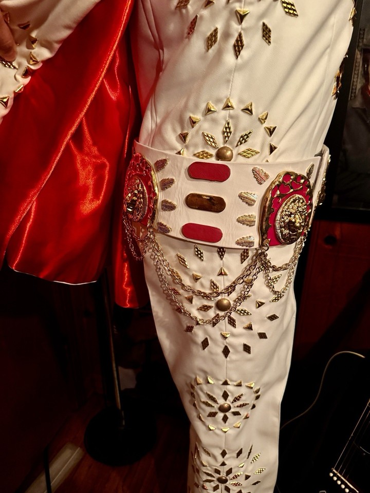 Elvis Presley Red Lion/Pinwheel Professional Jumpsuit Costume With Cape ...