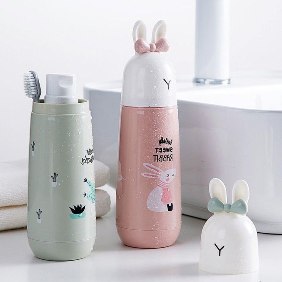 2pcs Multi-use Toothbrush Holder Cute Travel Toothpaste Case Toothpaste ...