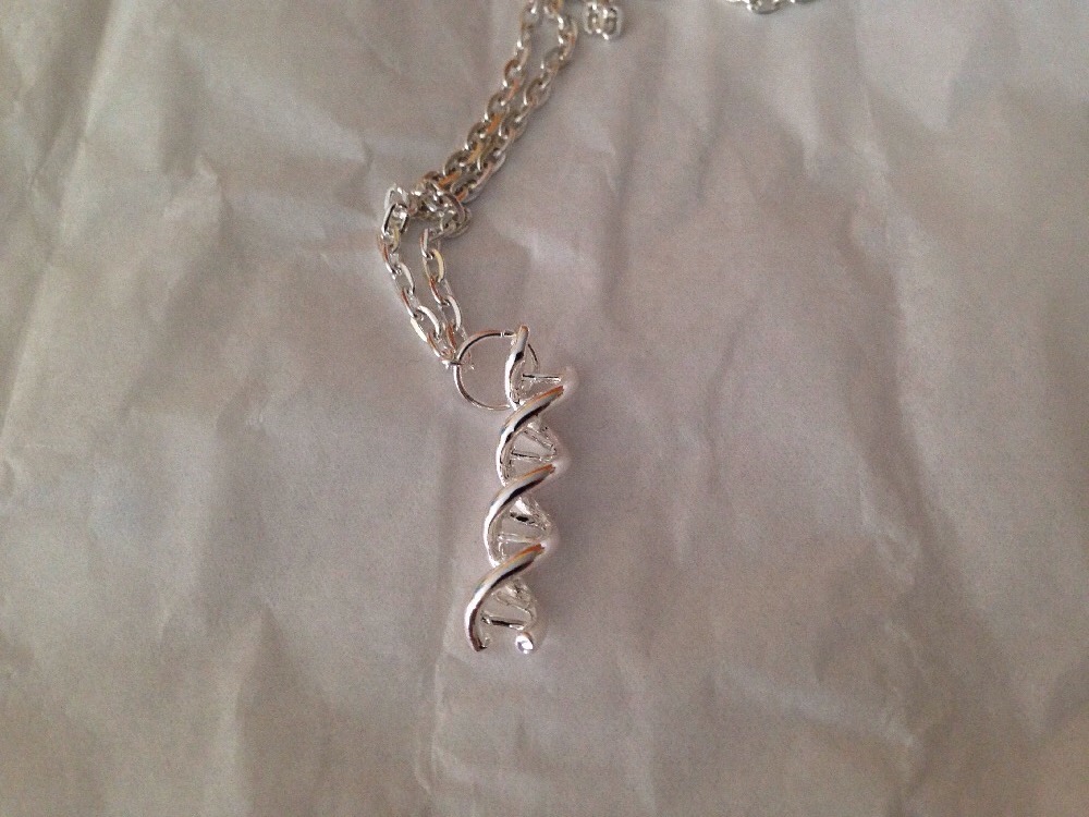 DNA Structure Double Helix Lab Science Geek 24" Chain Necklace Pendant ...