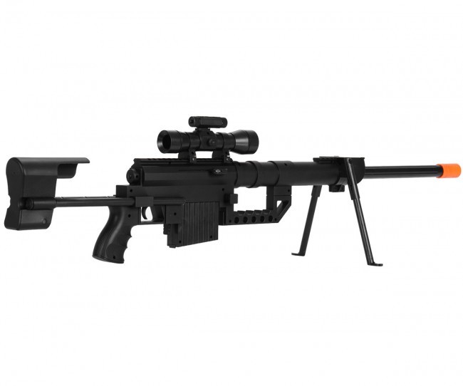 UKARMS P1200 M200 Bolt Action Airsoft Sniper Rifle w/ Scope, Bipod ...