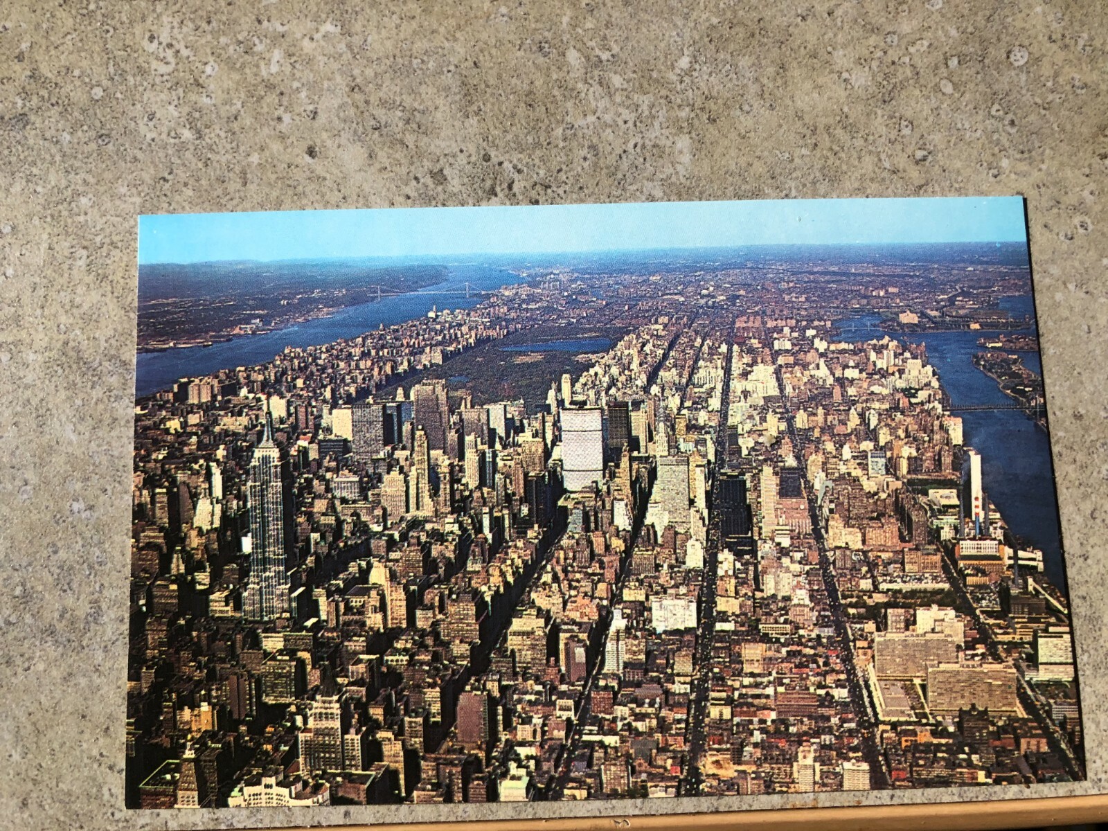 ARIEL VIEW OF MANHATTAN NEW YORK CITY,NEW YORK VINTAGE POSTCARD ...