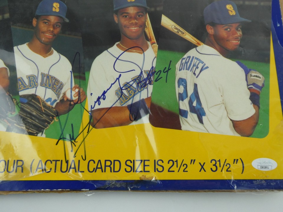 Ken Griffey Jr Signed 18x18 Mother's Cookies Poster Seattle Mariners ...