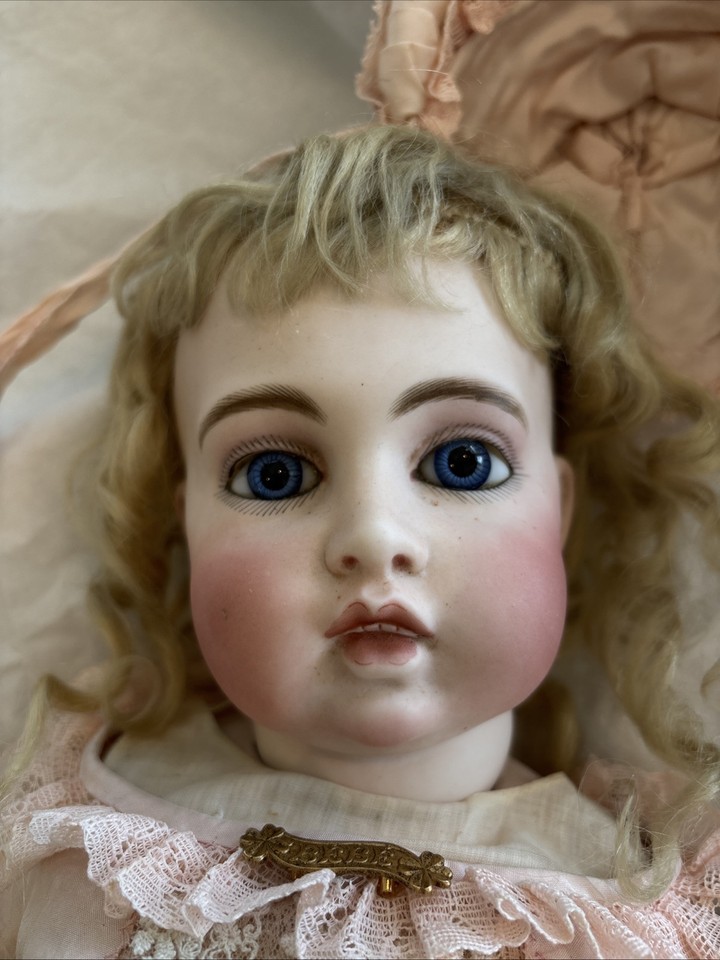 SPECTACULAR Antique Bru Jne Doll CRESCENT CIRCLE DOT French Doll Jumeau ...
