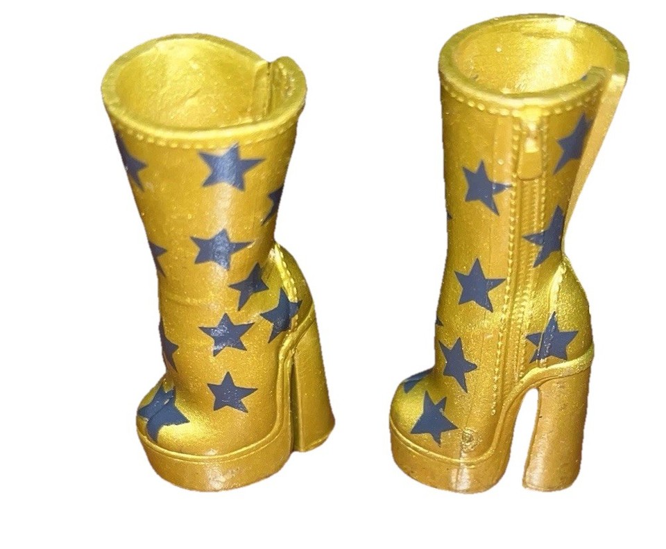 LOL Surprise OMG Doll Accessories Shoes Yellow Soul Gold Platform Boots ...