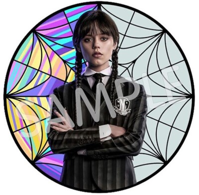 WEDNESDAY ADDAMS EDIBLE ICING CAKE DECORATION IMAGE WEDNESDAY CAKE ...