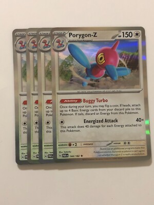 Pokemon Card Paradox Rift 4x Playset Holographic Porygon-Z 144/182 NM ...