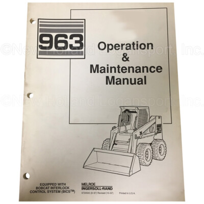 Aftermarket 963 LDR Operator Manual Part # 6724543-AM fits Bobcat | eBay