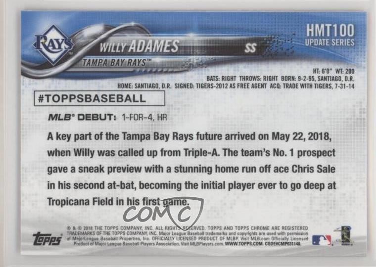 2018 Topps Chrome Update Target Exclusive Rookie Debut Willy Adames # ...