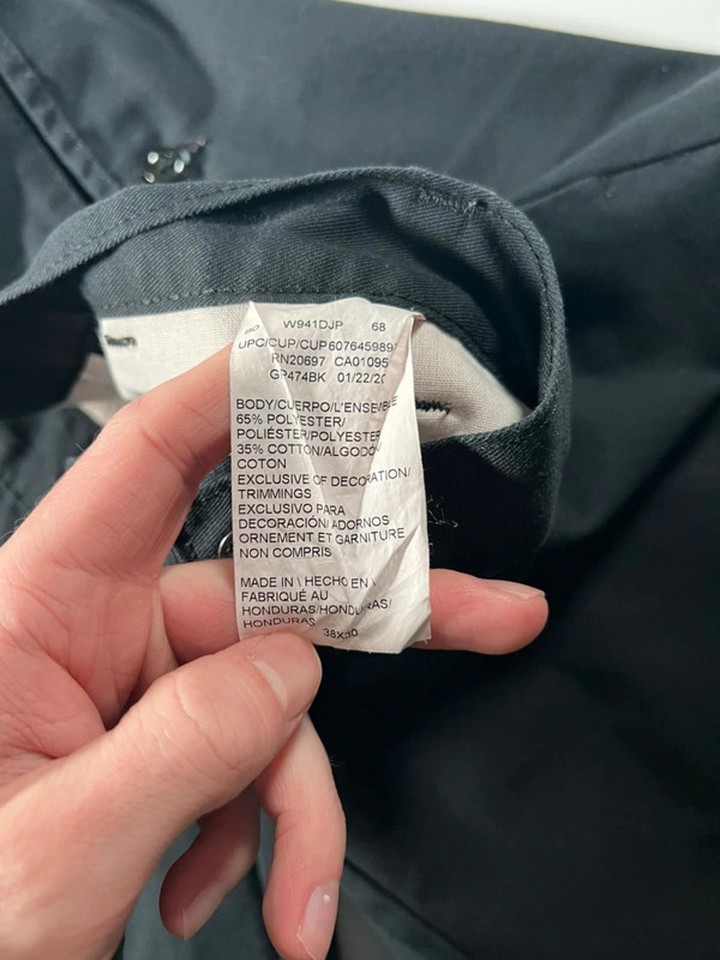 Dickies Black Work Pants Men’s W38 Straight Leg Baggy Skater Utility ...