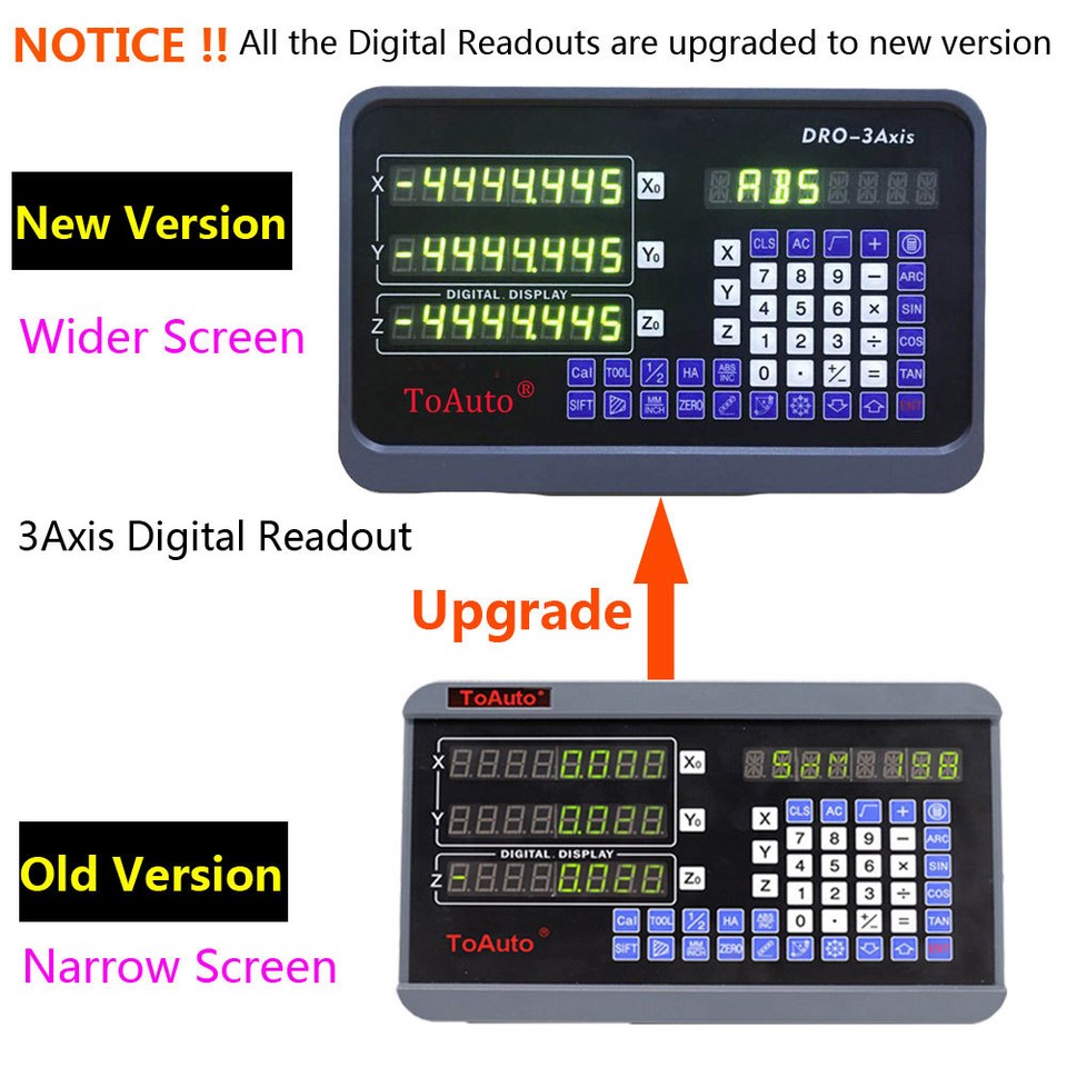 3Axis Digital Readout DRO Display Read Out for Milling Lathe Machine ...