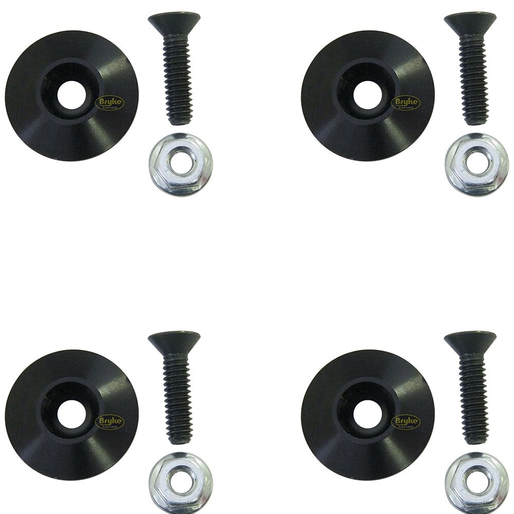 Black Body 1in Washers with flush head bolts Recessed 1" 4 pack | eBay