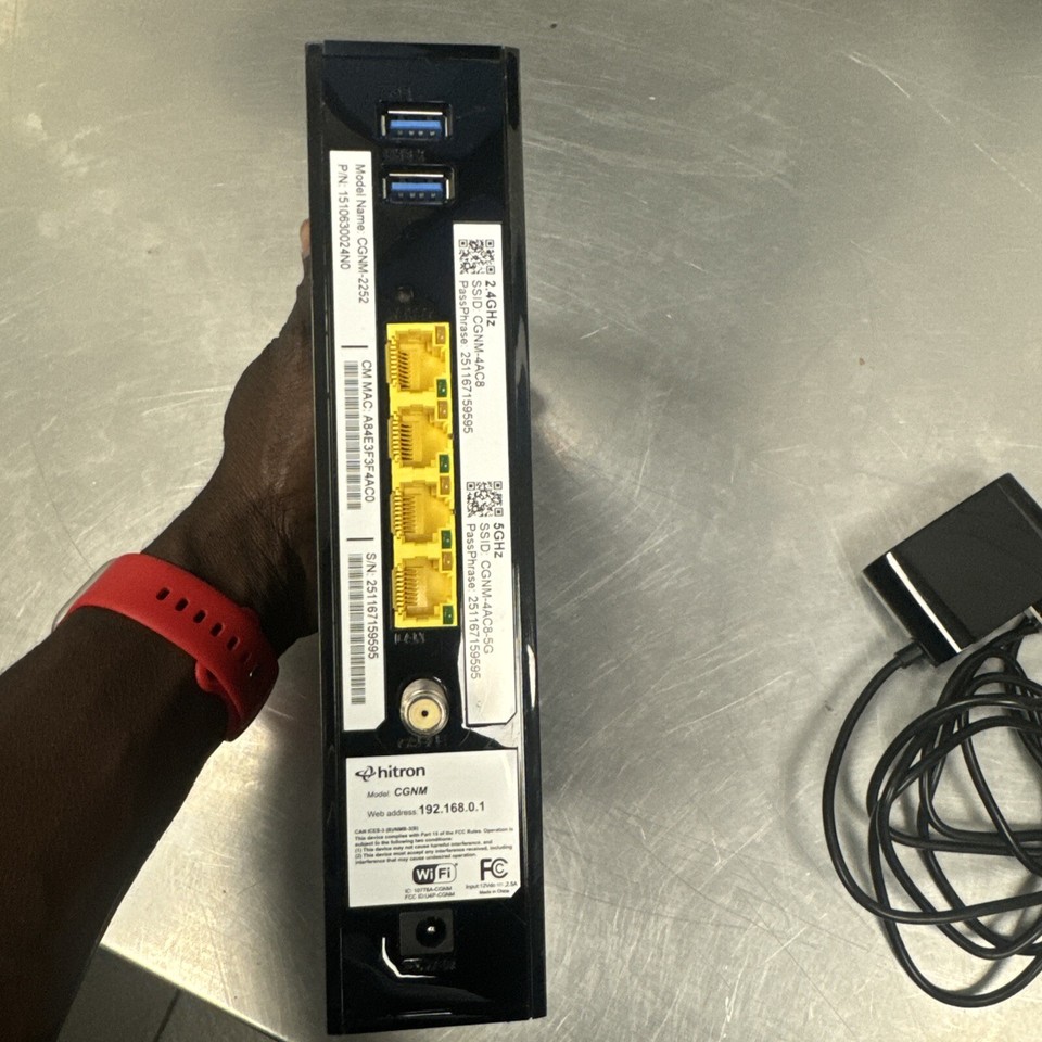 Hitron CGNM-2250 WiFi Gateway Cable Modem Router Dual Band Black | eBay