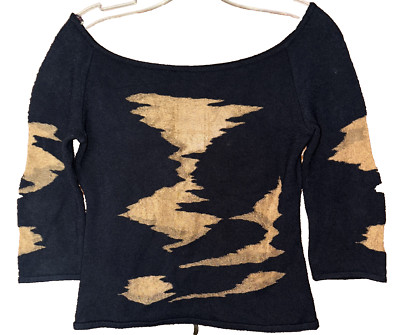 Angelica-Val Mesh Cutout Top Size M Edgy Avant Garde cleavage revealing ...