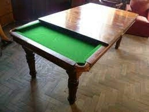 used pool dining table slate bed 6' x4' riley , oak converts to dining ...