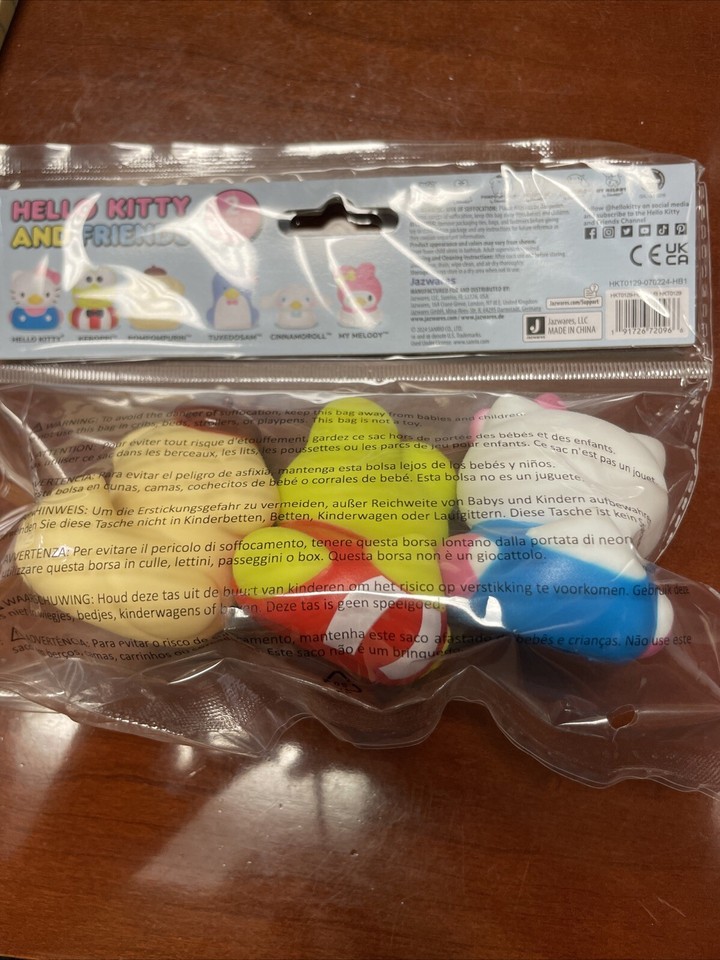 Set of 3 Hello Kitty and Friends Rubber Ducks Duckz - Kitty Keroppi ...