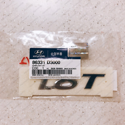 86331 D3000 Genuine "1.6T" Lettering Trunk Emblem for 2016 2018 Hyundai ...