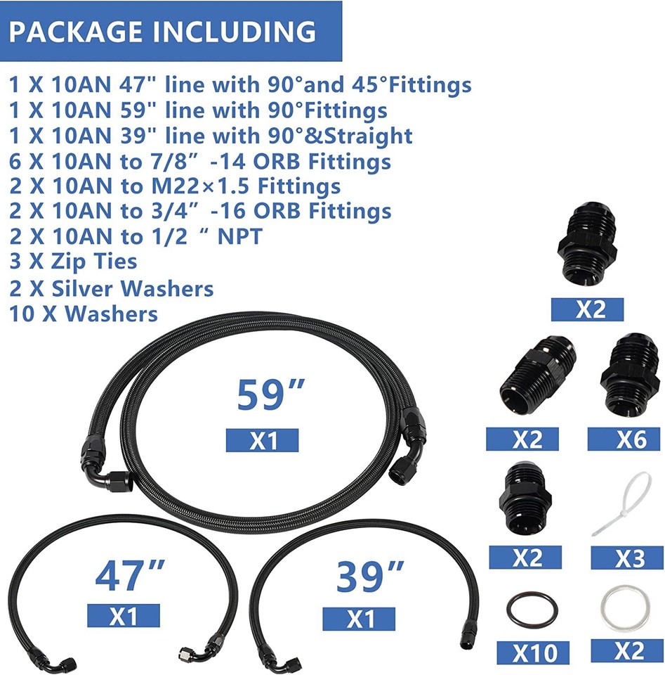 Heavy Duty Allison Transmission Cooler Lines For 01-05 GM 6.6 LB7 LLY ...
