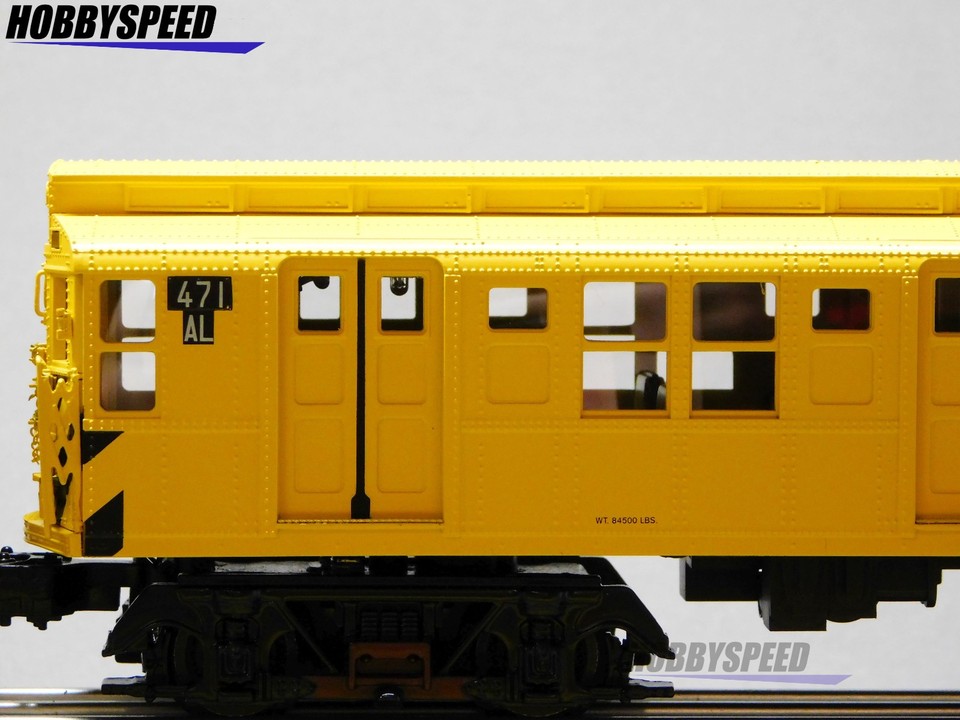 MTH PREMIER MTA - MOW R9 4-CAR SUBWAY SET W/PROTO 3 O GAUGE train 20 ...