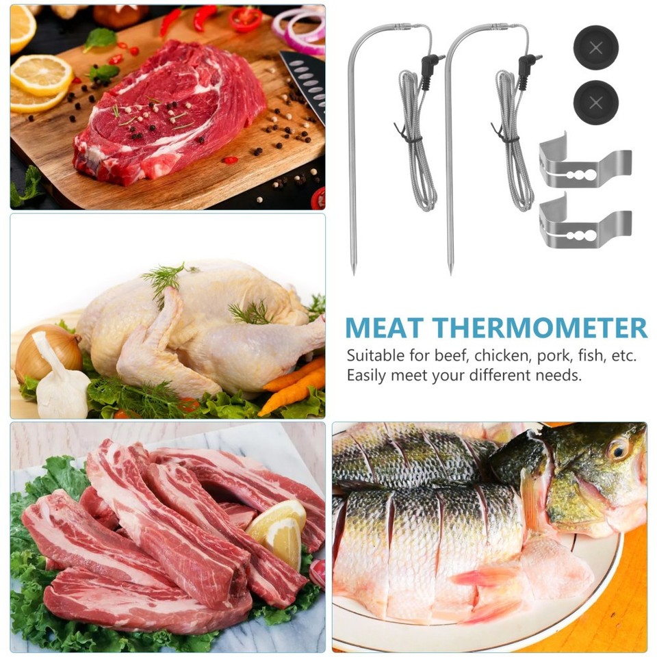 High Temp Meat Thermometer Temperature for Grill Barbecue Probe Cooking ...