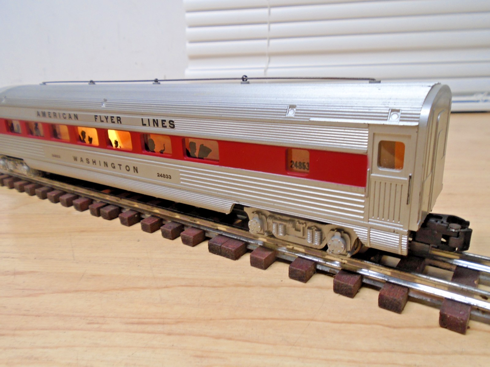 American Flyer S Ga 24833 Red Stripe Washington Lighted Observation ...