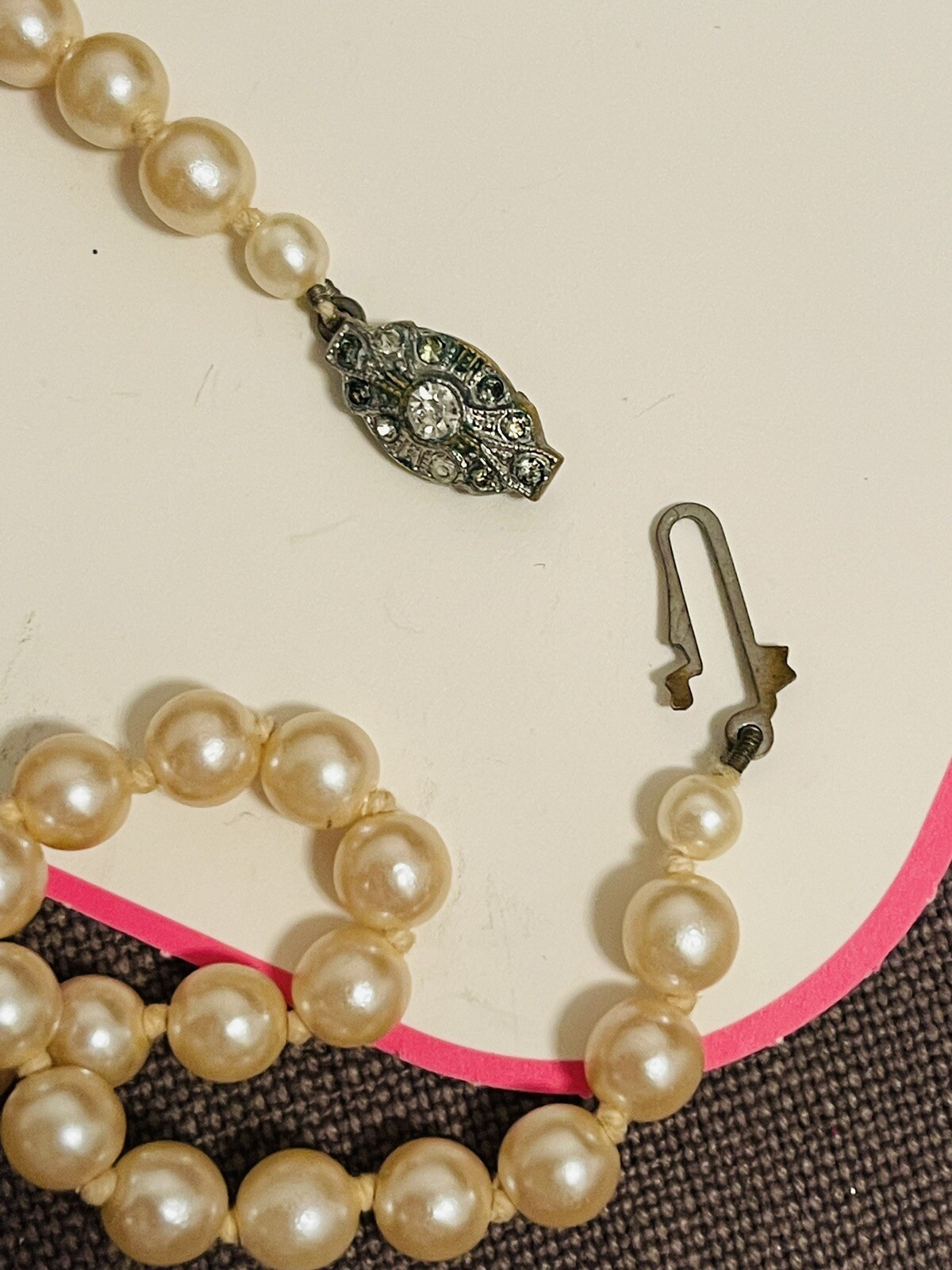 Vintage Pretty Single Strand Pearl Necklace Silver Clasp | eBay UK