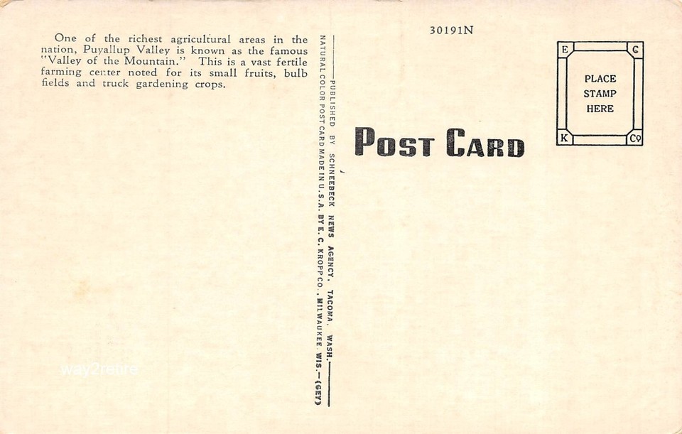 Postcard WA Puyallup Pierce County Fairgrounds Western Air-View ...