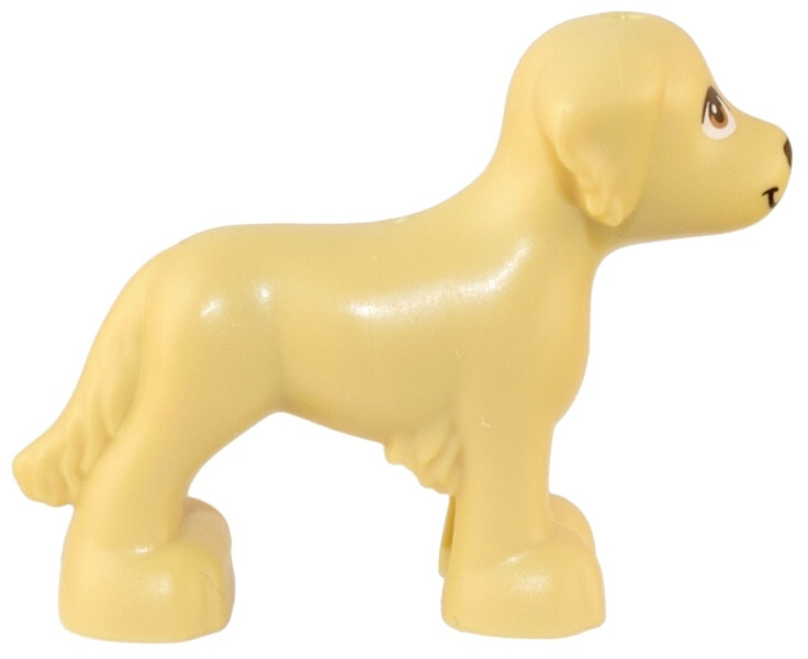 LEGO Tan Dog Puppy Shaggy Fur Medium Nougat Eyes Golden Retriever ...