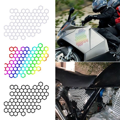 Bumper Helmet Ornament Honeycomb Decals Motorcycle Decorative Sticker ...
