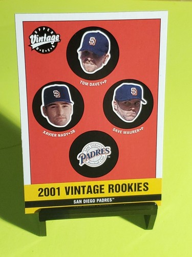 2001 Vintage Tom Davey Xavier Nady Dave Maurer Padres Rookies #366 ...