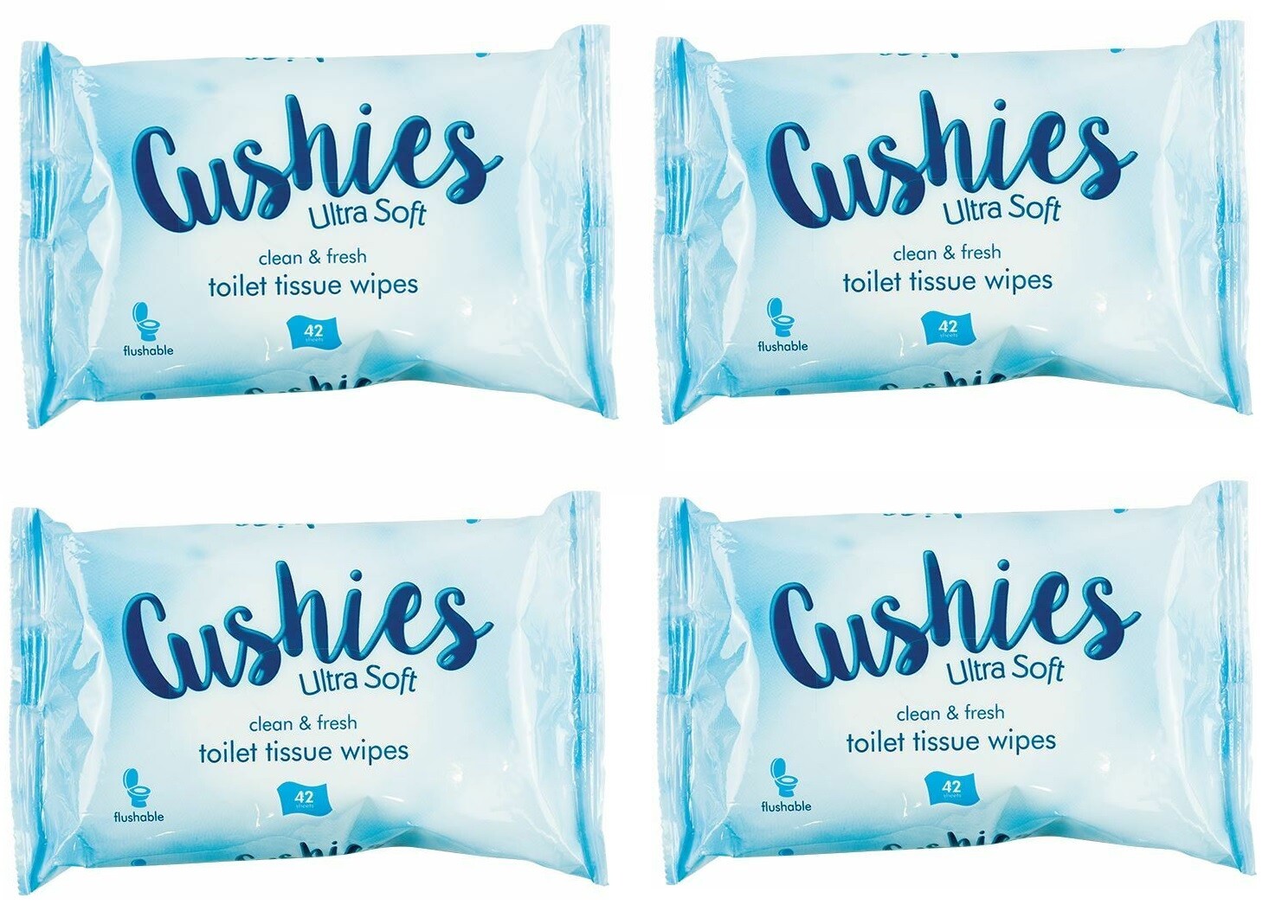Cushies Ultra Soft Toilet Tissue Wipes Flushable Gentle PH Balance ...