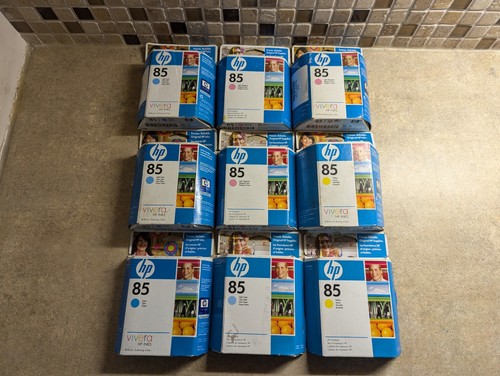 LOT OF 9 GENUINE HP 85 LIGHT MCY INK PRINTHEAD CYM INKS | eBay