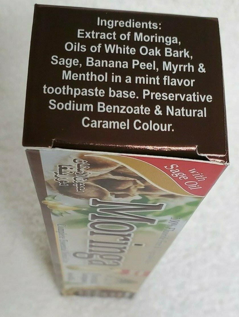 6 Tube MORINGA Toothpaste 5 in 1 Essential 100% Fluoride Free ...