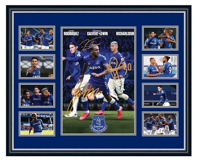EVERTON FC 2020/21 RODRIGUEZ RICHARLISON SIGNED LE FRAMED MEMORABILIA ...
