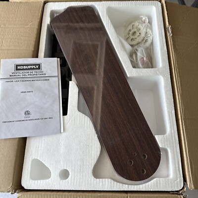 Seasons 52 in Ceiling Fan w/ Led Light Brushed Nickel- Open Box Part ...