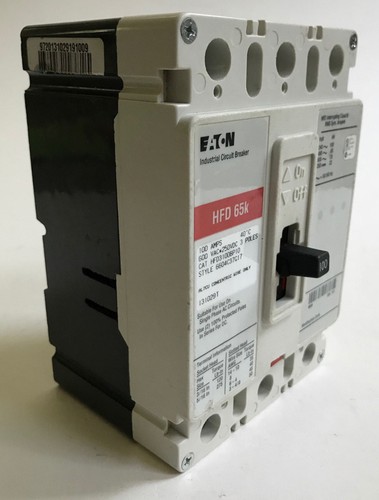 HFD3100 Eaton Cutler Hammer 100 Amp 480V 3 Pole Bolt On Circuit Breaker ...