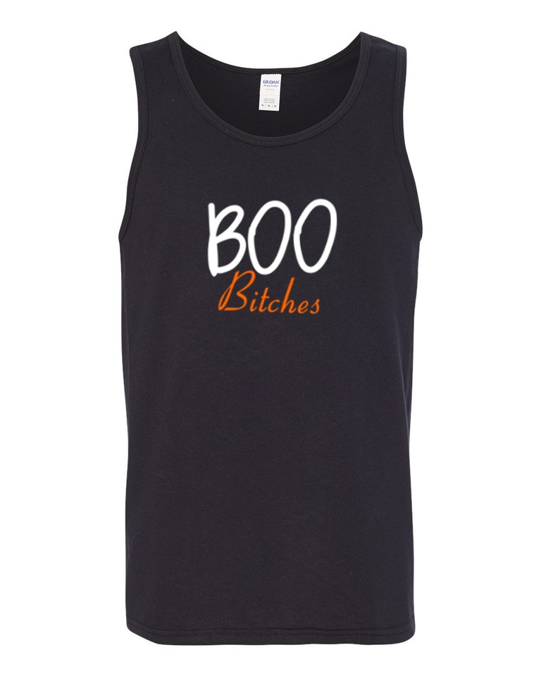 Mens Tank Top BOO Bitches T-Shirt Halloween Party Scary Costume Funny ...
