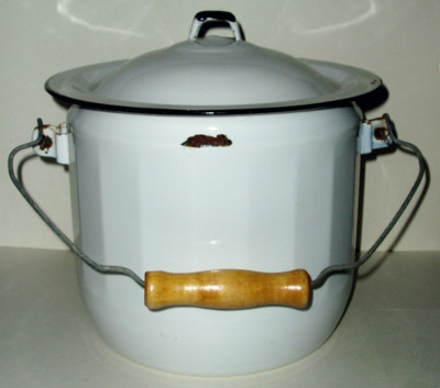 Chamber Pots - Antique Metal Chamber Pot